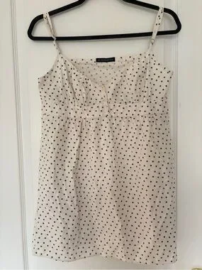 Brandy Melville | Dresses | Brandy Melville Light Cream Polka Dot ...